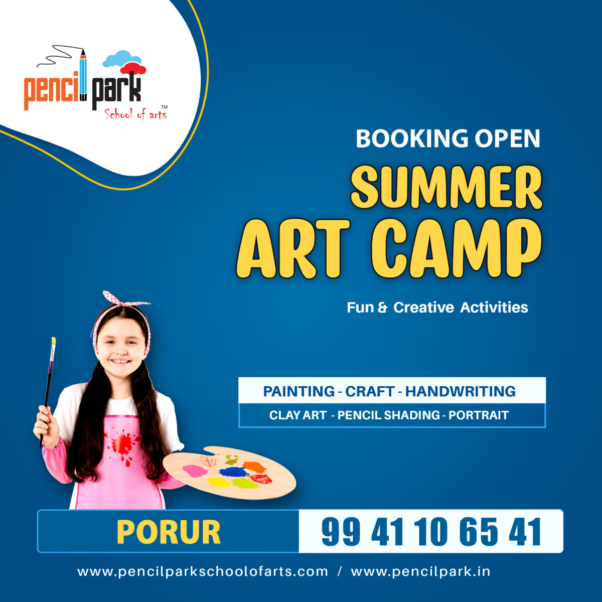 SUMMER ART CAMP - Drawing Painting Handwriting- 9941106541